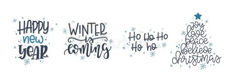 Christmas Vector Lettering Motivational Quote Stock Vector