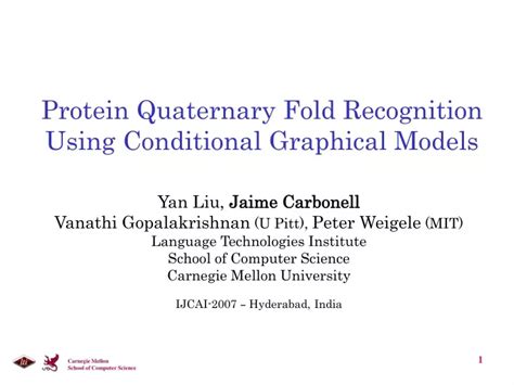 Ppt Protein Quaternary Fold Recognition Using Conditional Graphical