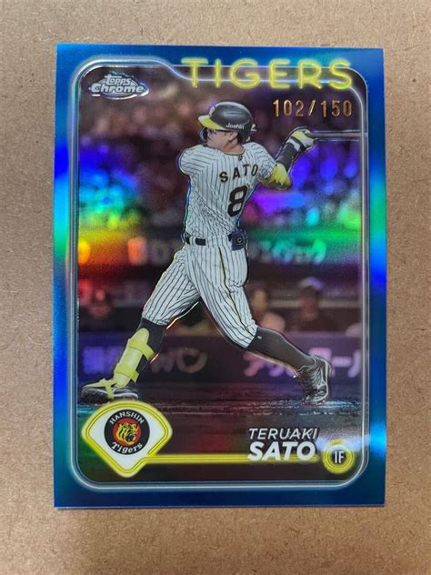 Yahooオークション Topps Chrome佐藤輝明阪神タイガースブルーリフ