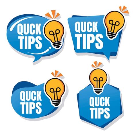 Premium Vector Banners With A Light Bulb Icon For Quick Tips