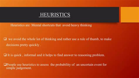 Heuristics And Biases Pptx