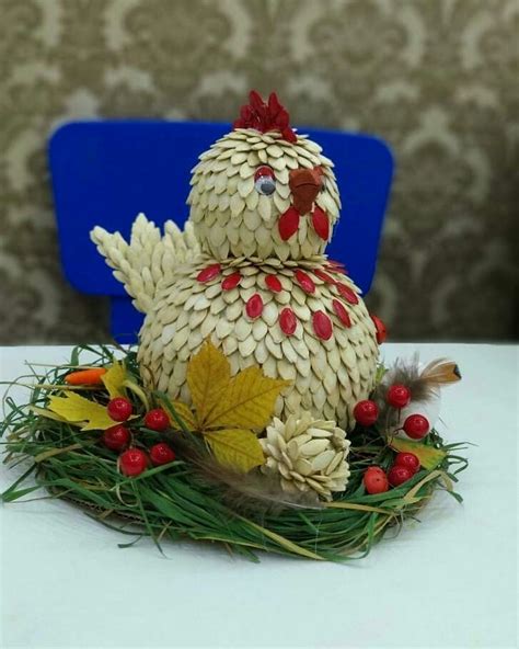 Поделки из тыквенных семечек Идеи поделок
