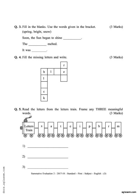 Class 1 English Sample Paper 2024 Maharashtra Board Pdf Maha Std