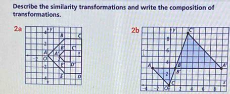 Solved Describe The Similarity Transformations And Write The