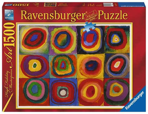 ESTUDIO DE COLOR CUADRADOS CON CíRCULOS CONCéNTRICOS KANDINSKY PUZZLE DE PIEZAS RAVENSBURGER