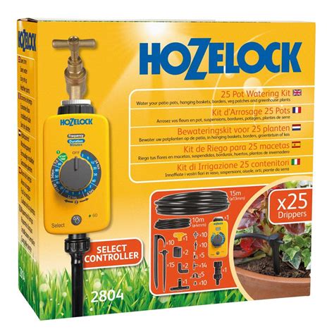 Hozelock 25 Automatic Pot Watering Kit With Select Timer Garden
