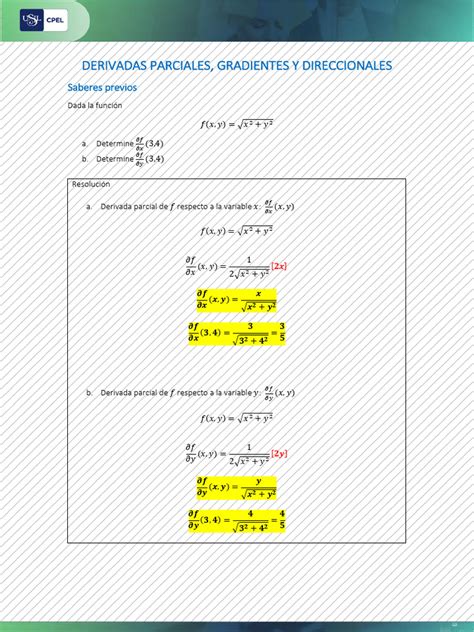 Derivada Direccional Clase Desarrollada El 10 De Febrero Pdf