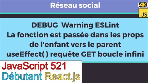 javascript521 react js debug warning eslint fonction qui provient du
