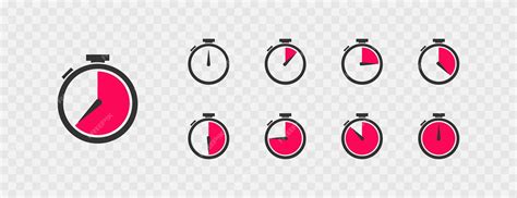 premium vector stopwatch icon set timer in flat style vector