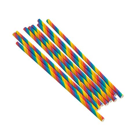 100pcs Disposable Paper Straws Eco Friendly Degradable Drinking Straws