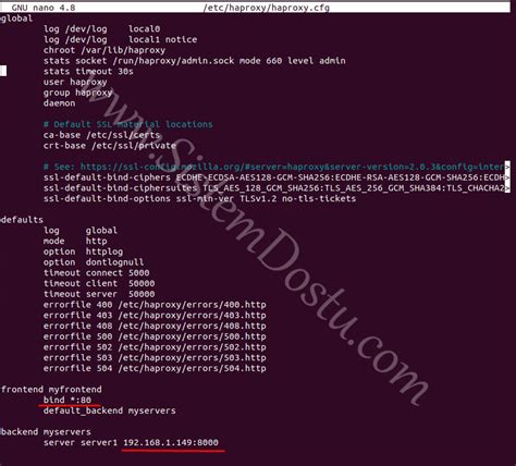 haproxy ve keepalived ile ha yapı kurulumu sistem ve network