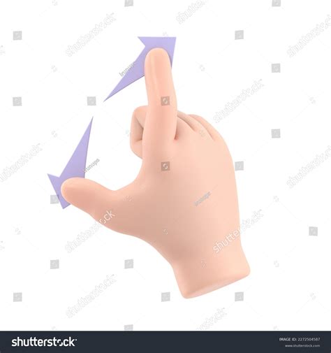Cartoon Gesture Icon Mockuptouchscreen Gesture Line Stock Illustration
