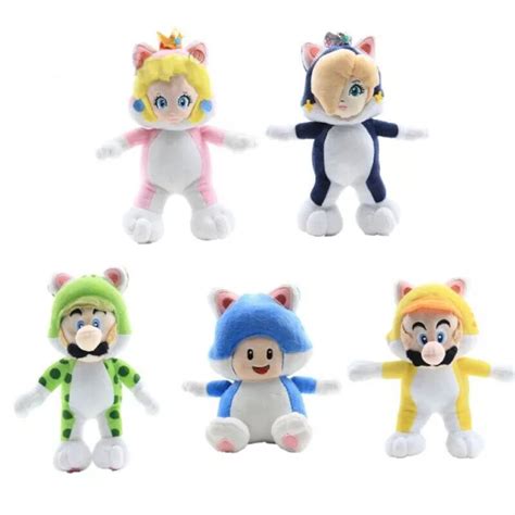 Lovely Princess Sanei Super Mario 3d World Neko Cat Mario 9 Plush Doll