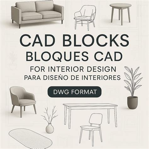 70 Autocad Blocks For Interior Design Bundle Sofas Tables Vases And More Fully Editable Dwg