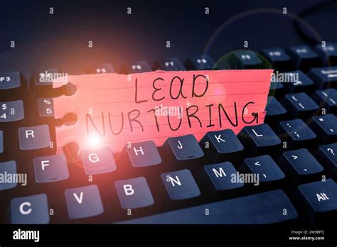 Writing Displaying Text Lead Nurturing Word Written On Method Of