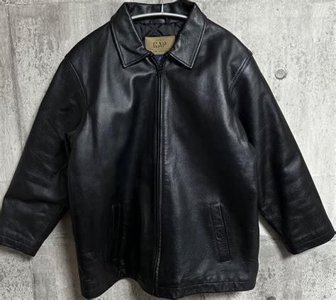 Old Gap レザージャケット ブラック Black カウレザー メルカリ