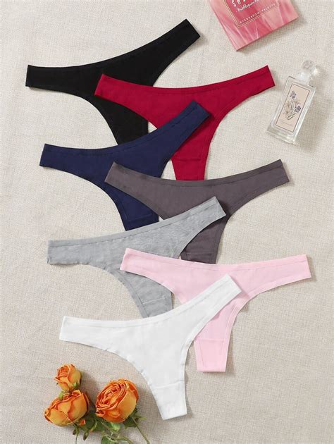 7packs Plain Simple Sexy Thongs For Sale Australia New Collection