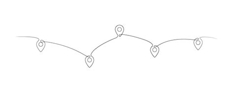 Pointeurs Demplacement Un Dessin Au Trait Illustration Vectorielle