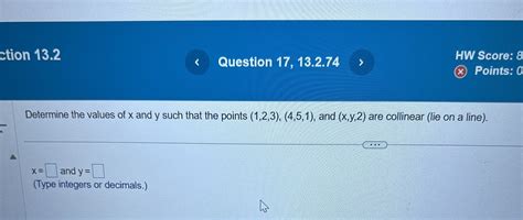 Solved Determine The Values Of X And Y Such That The Points Chegg Com