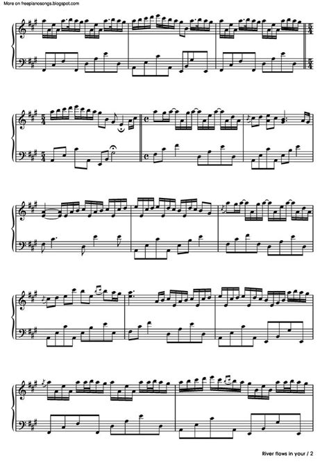 Yiruma River Flows In You Piano Sheet Pdf Free Pianoshelf Flows River
