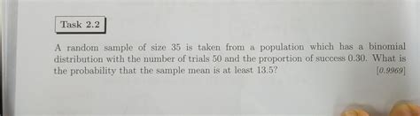 Solved A Random Sample Of Size Is Taken From A Population Chegg