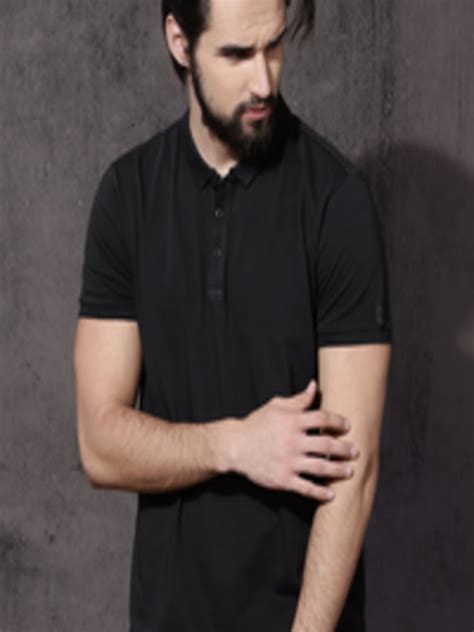 Buy Roadster Men Charcoal Grey Solid Polo Collar T Shirt Tshirts For Men Myntra