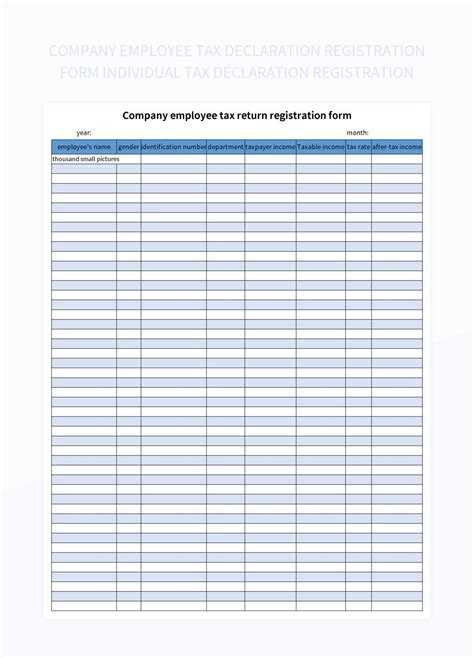 Free Individual Tax Templates For Google Sheets And Microsoft Excel