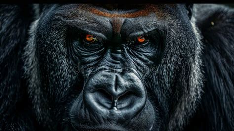 Closeup Portrait Of Angry Silverback Gorilla Stock Illustration Illustration Of Monkey
