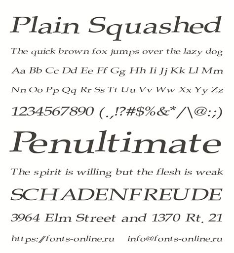 Plain Squashed Font