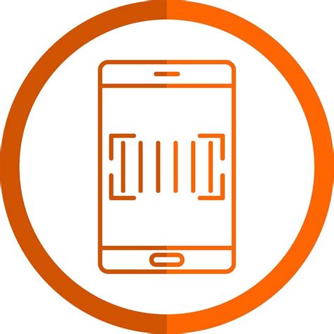 Barcode Scanner Line Orange Circle Icon 42991447 Vector Art At Vecteezy