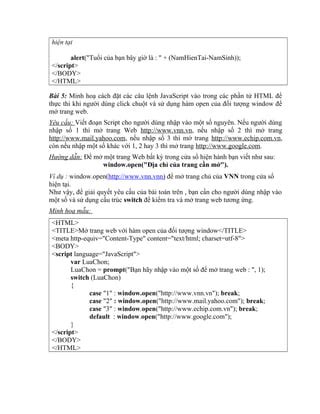Bài tập javascript PDF