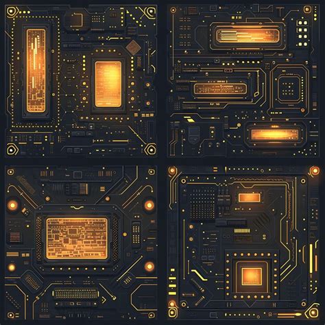 Premium Photo Design Of Circuit Circuit Inspired Corridors With