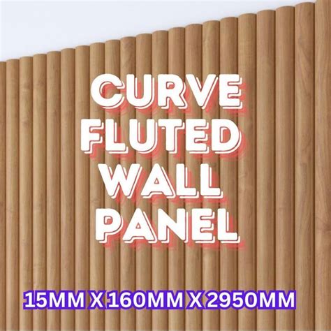 Curve Fluted Wood Panel 15mm H X 160mm W X 2950mm L Wpc Panel