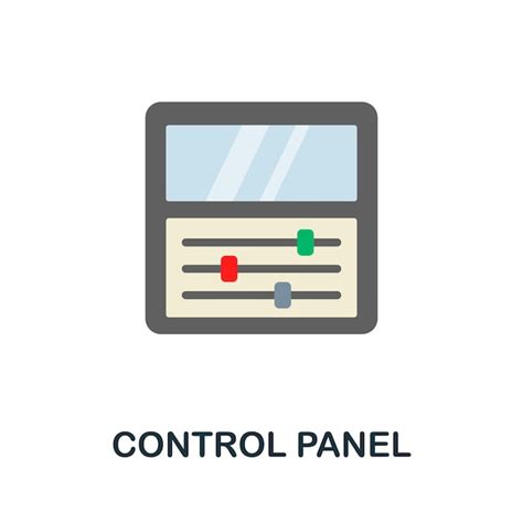 제어판 평면 아이콘 홈 보안 컬렉션에서 컬러 기호 웹 디자인 인포 그래픽 등을 위한 크리에이 티브 제어판 아이콘 그림 프리미엄 벡터