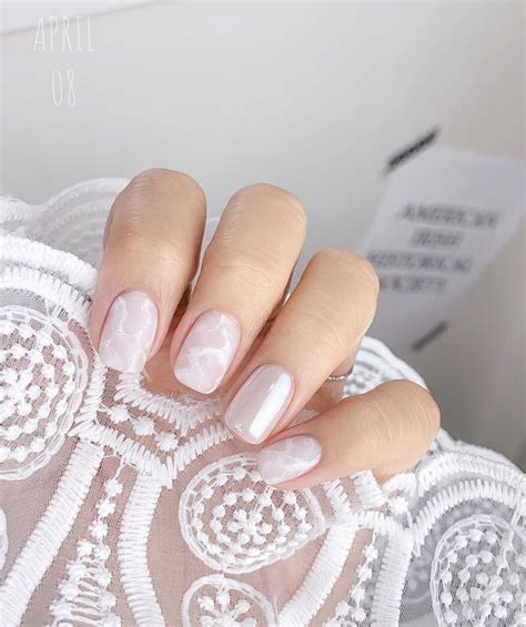 무광 화이트마블 🖤🤍🖤🤍 파우더광택도 쵝오🤭 마블네일 화이트마블 파우더네일 Nail Designs
