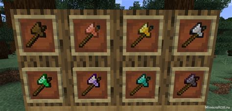 Мод TreeAxe 1 19 2 1 18 2 Инструменты для рубки деревьев