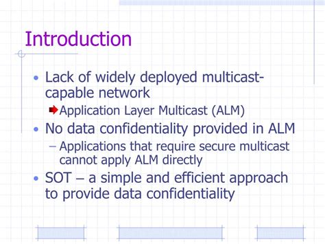 Ppt Sot Secure Overlay Tree For Application Layer Multicast