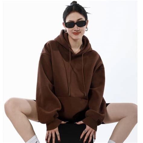 Damzelle Drop Shoulder Plain Oversized Hoodie Yesstyle