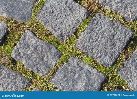 Piedras De Pavimentación Antiguas Imagen de archivo Imagen de manera gris