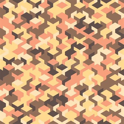 Vector Modern Seamless Geometry Cube Pattern Abstract Geometric Stock Illustration