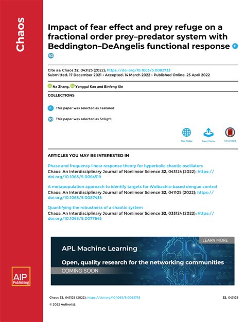 Pdf Impact Of Fear Effect And Prey Refuge On A Fractional Order Prey Predator System With