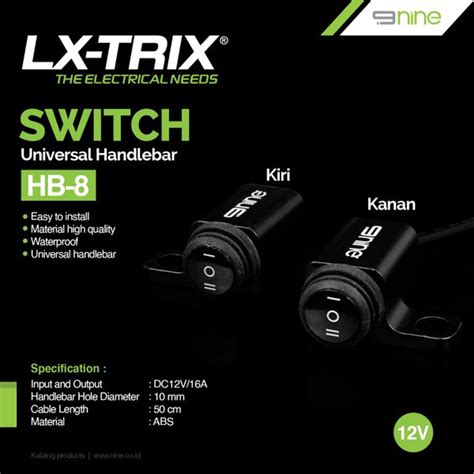 Jual SAKLAR SWITCH JAUH DEKAT SPION MOTOR HB8 UNIVERSAL ORIGINAL 9NINE Di Lapak WARUNG LED
