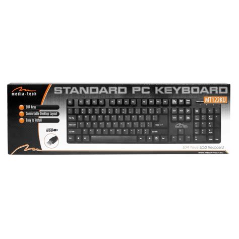 Usb Standard Pc Keyboard Mt122ku Us • Media Tech Polska