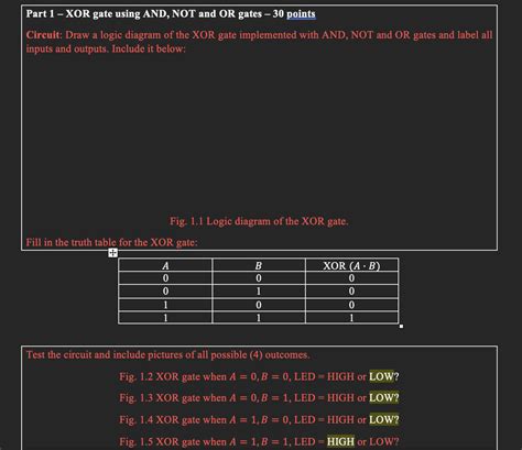 Solved Part 2 Logic Gate Circuits 30 ﻿pointspart 2 ﻿xor