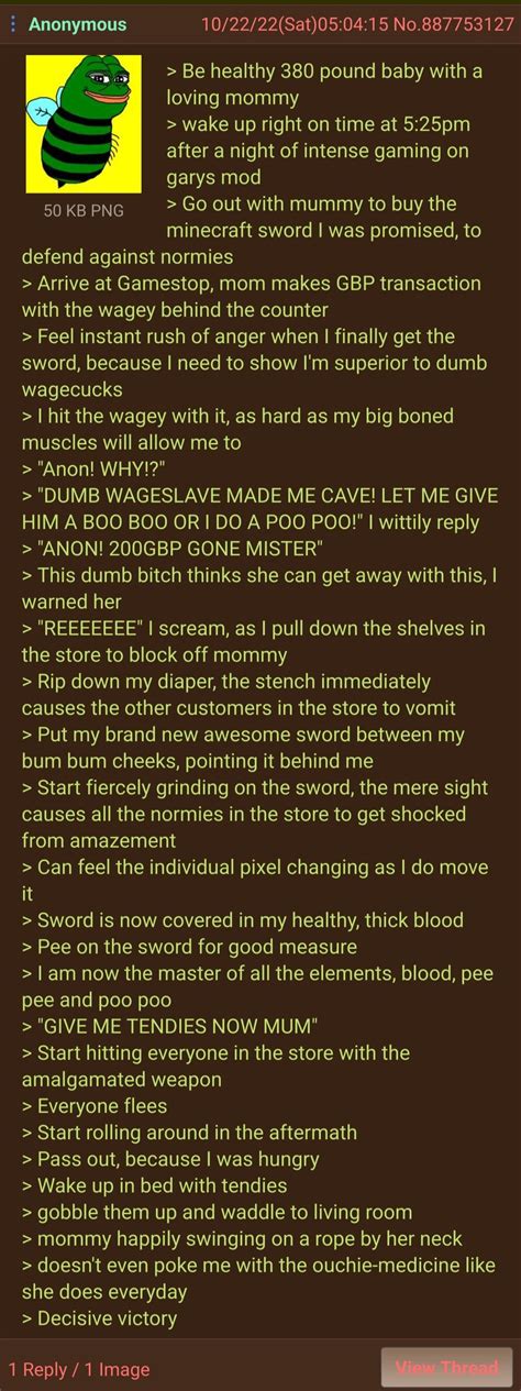 Anon Gets New Minecraft Sword R Greentext