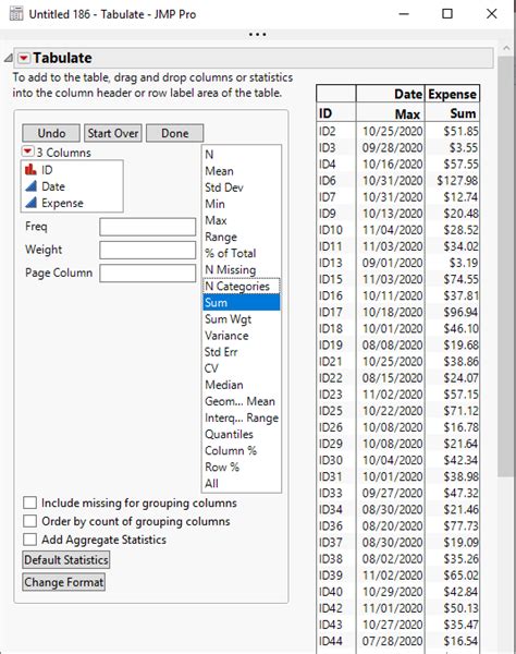 Solved Merging Rows With Sum Jmp User Community