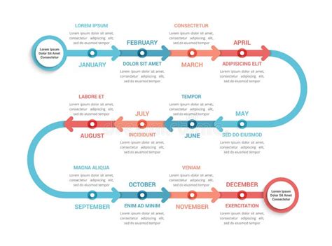 Timeline Infographics Stock Vector Illustration Of Text 219447207