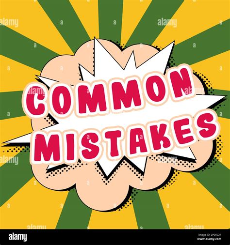 Handwriting Text Common Mistakes Internet Concept Actions That Are