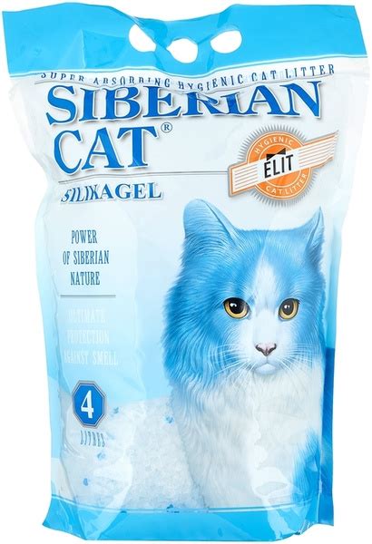 Сибирская Кошка Наполнитель для кошачьих туалетов силикагель Элита 4л купить с доставкой по