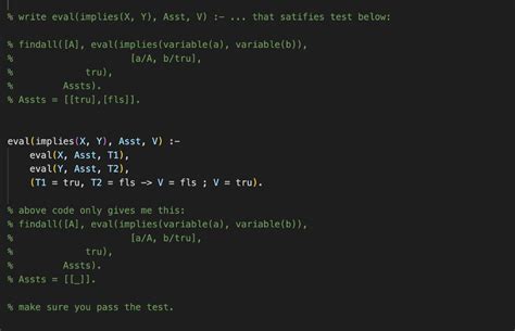solved write eval implies x y asst v that
